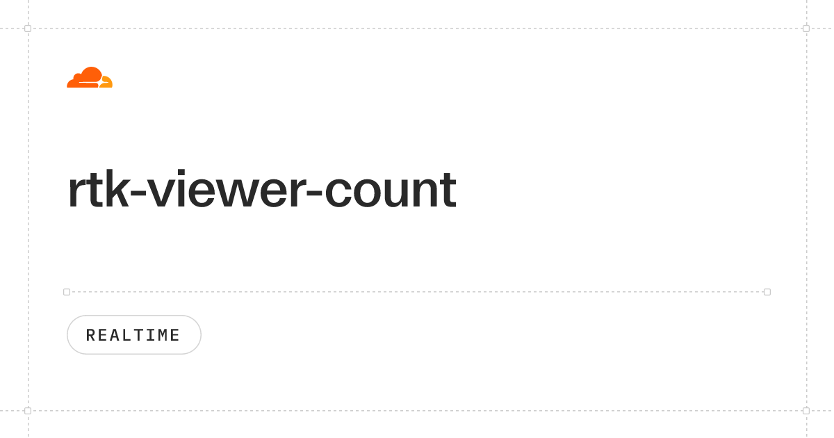 rtk-viewer-count · Cloudflare Realtime docs