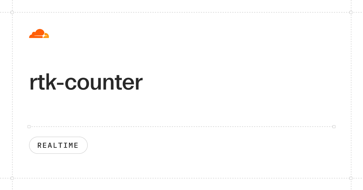 rtk-counter · Cloudflare Realtime docs